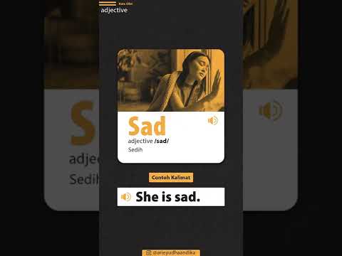 Sad - Adjective | Kata Sifat #Shorts