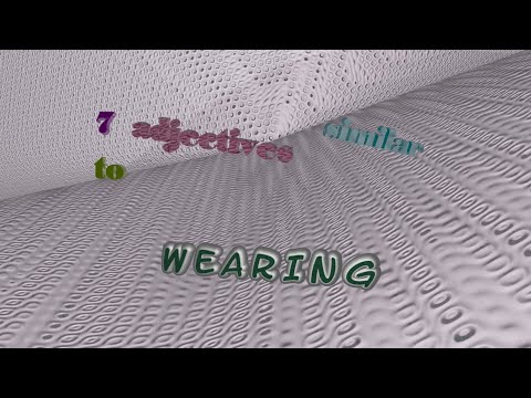wearing - 7 adjectives with the meaning of wearing (sentence examples)