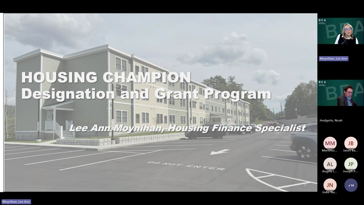 Housing Champion Designation Application Information Session - Webinar Recording from 10/16/2024
