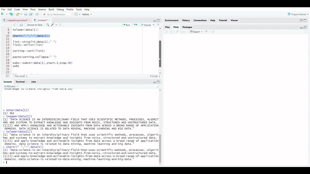 String Manipulation in R