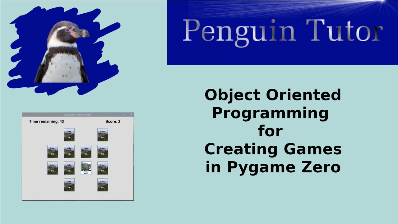 Object Oriented Programming for Creating Computer Games in Pygame Zero