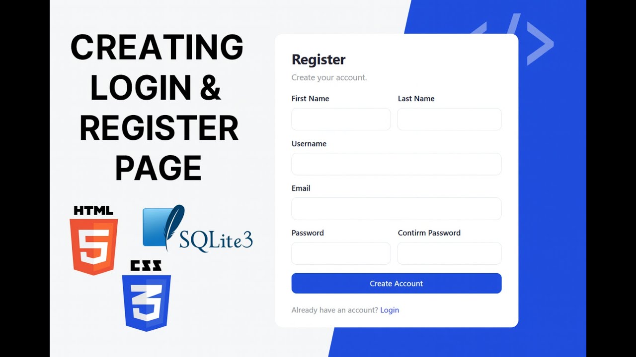 Full Login & Registration App in Python (Flask + SQLite)