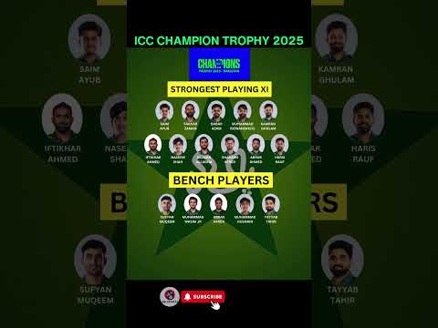Pakistan Strongest Playing 11 for Champion Trophy 2025#iccchampionstrophy2025 #shorts #cricket