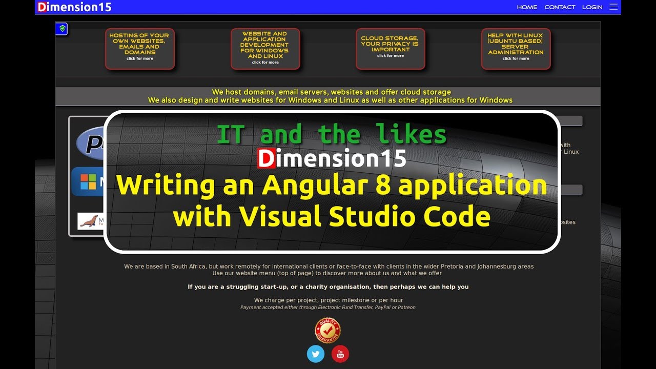 Write your first website in Angular 8 with Visual Studio Code
