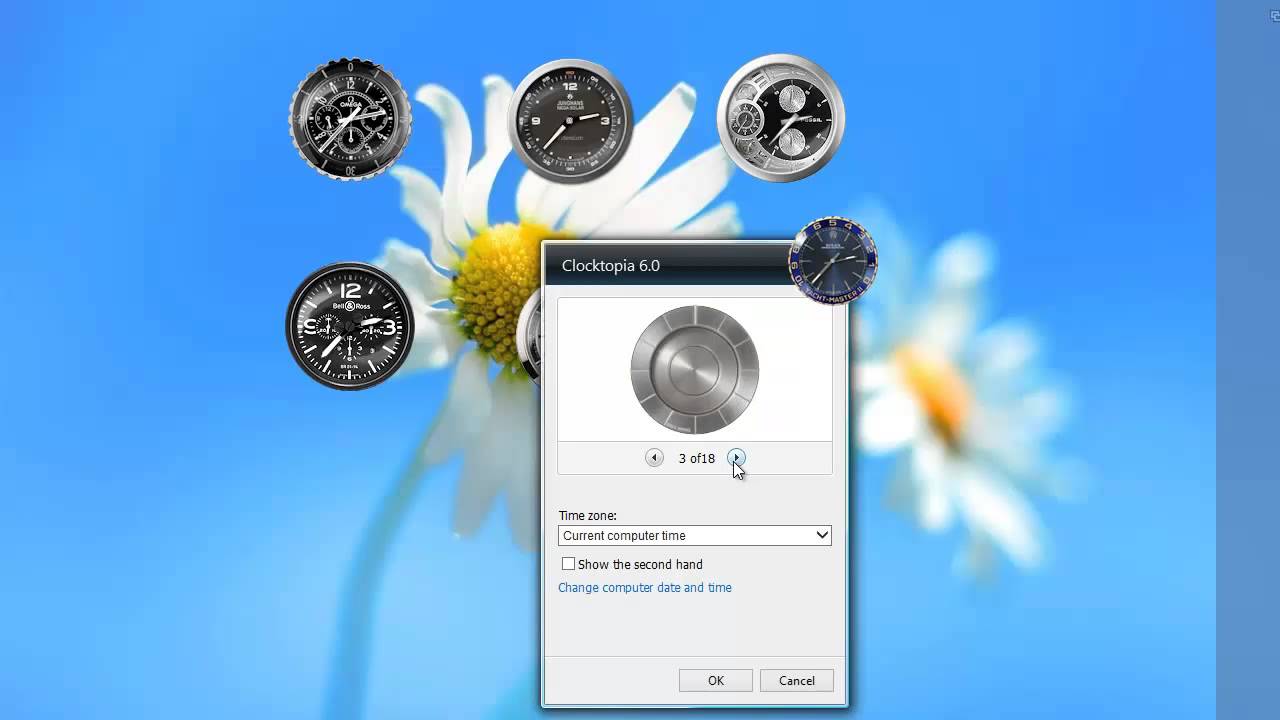 Wonderful Set of Analog Clock Gadgets for Windows 7 Desktop