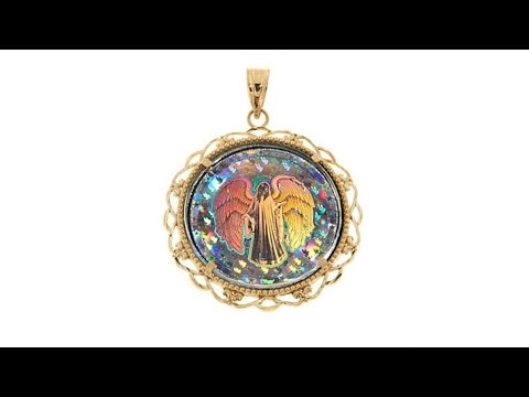 Michael Anthony Jewelry 10K Angel Digital Hologram Penda...