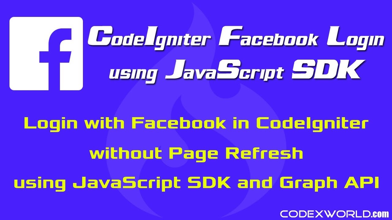 Login with Facebook in CodeIgniter using JavaScript SDK