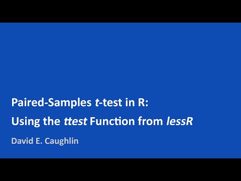 Paired-Samples t-test in R | Using the ttest Function from lessR