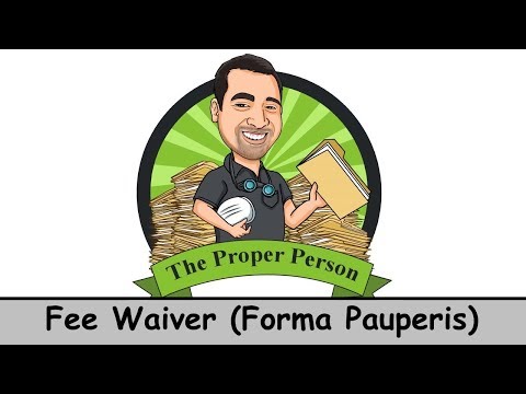Legal Nuts And Bolts: Fee Waiver (Forma Pauperis)
