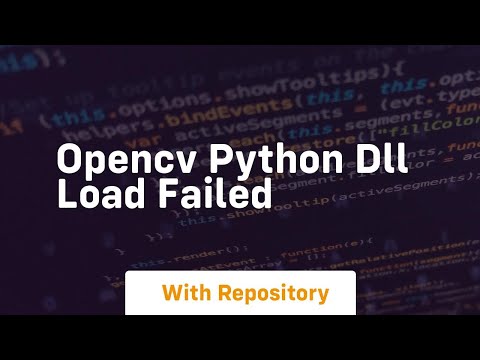 opencv python dll load failed