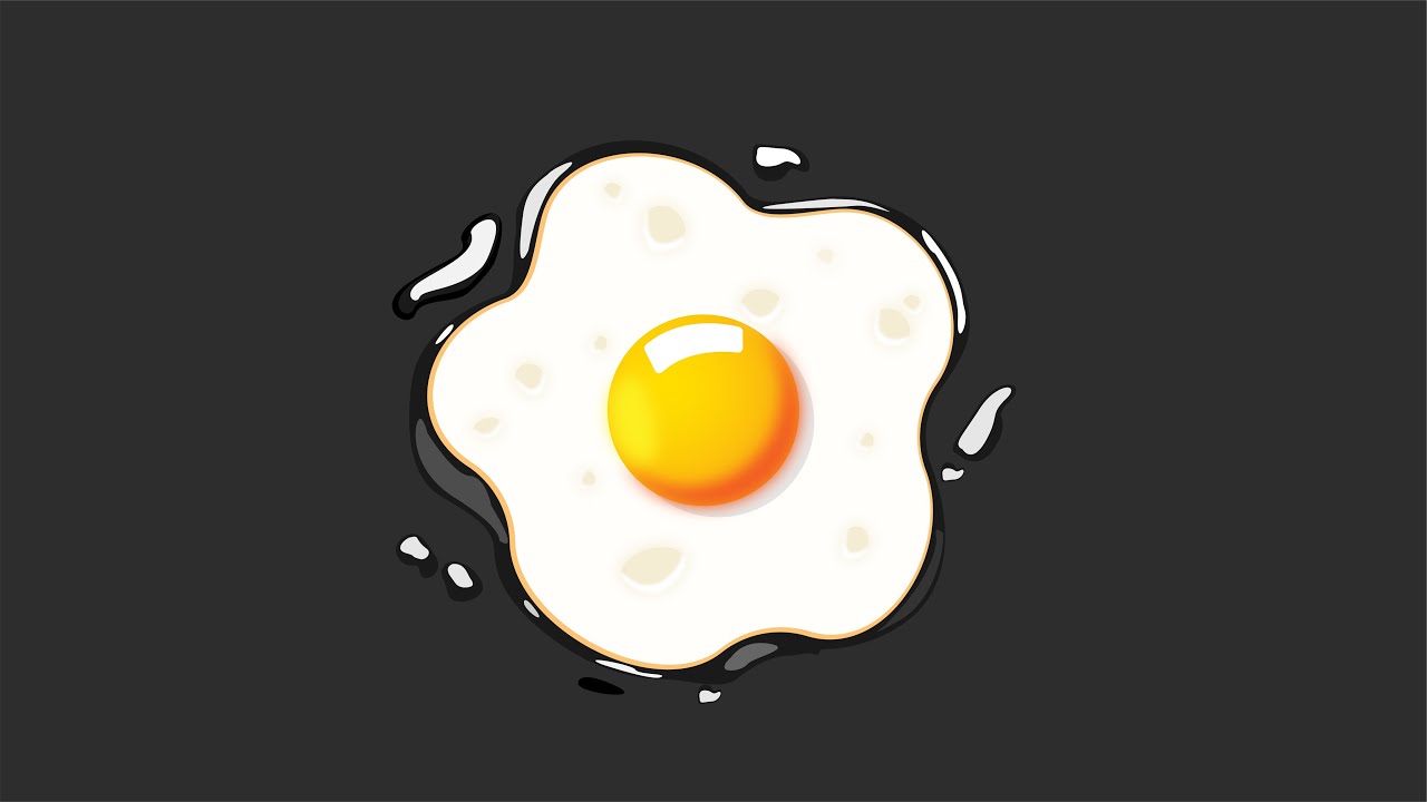 Egg Omelette Realistic Illustration | Adobe Illustrator Tutorial | Illustration Tutorials