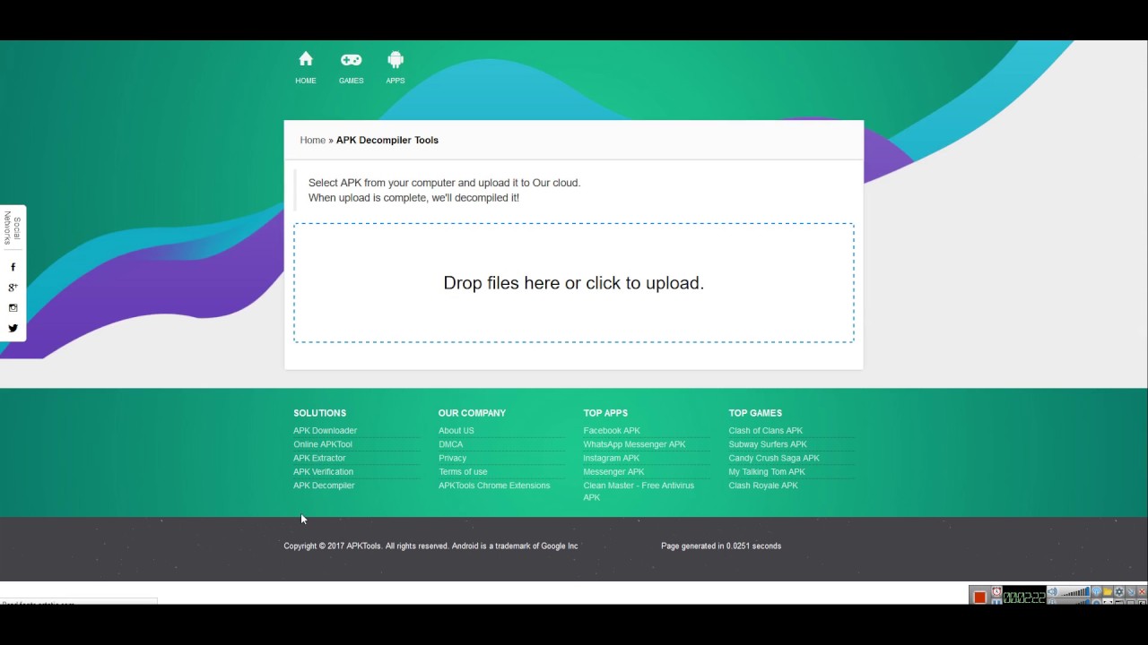 How to decompiler APK by Online APK Decompiler