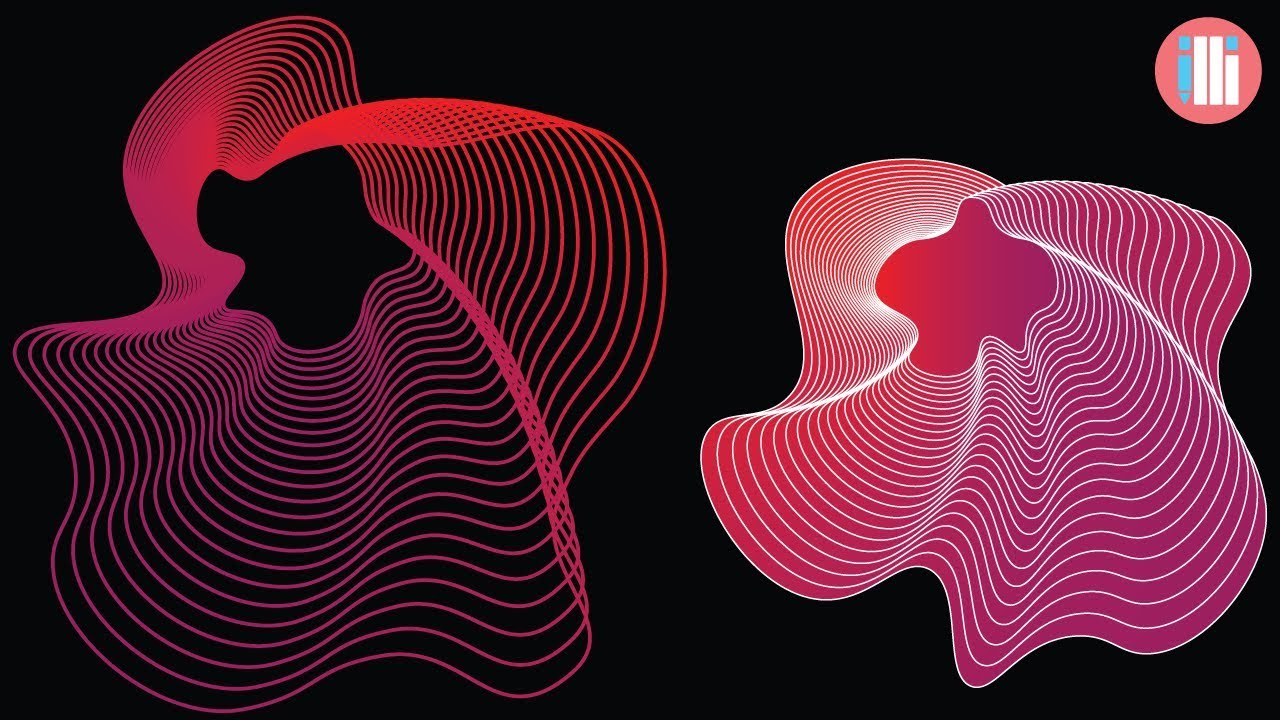 Liquid Fluid Background - Adobe Illustrator Tutorial