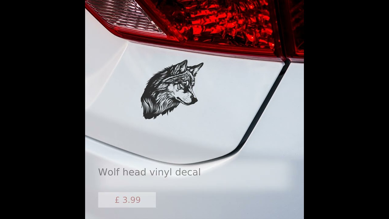 Wolf head vinyl decal