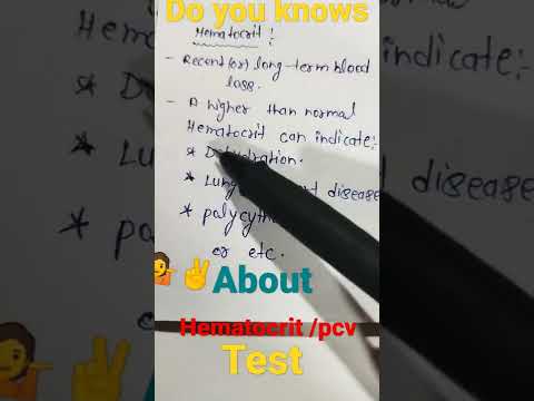 #. shorts, fo medical students💁👍👩🎓about hematocrit or pcv test ,