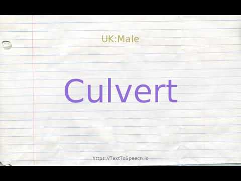 How to pronounce culvert