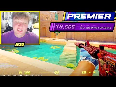 S1MPLE GETS HIS RANK IN CS2 PREMIER!!