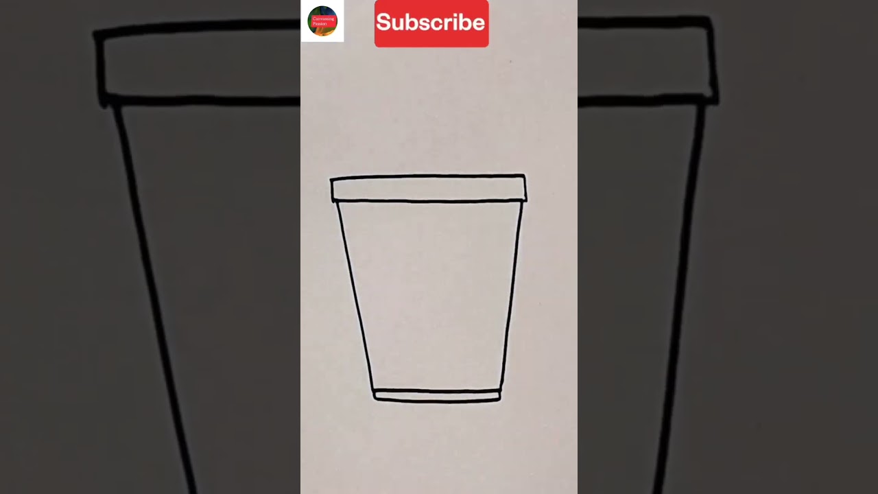 Draw a simple dustbin using these simple steps #shorts #ashortaday Canvassing Passion