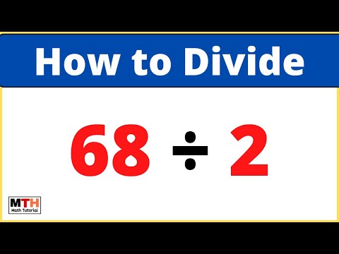 68 divided by 2 (68÷2)