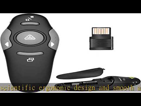 Presentation Clicker Wireless Presenter Remote, PowerPoint Clickers with Laser Pointer, RF 2.4GHz U