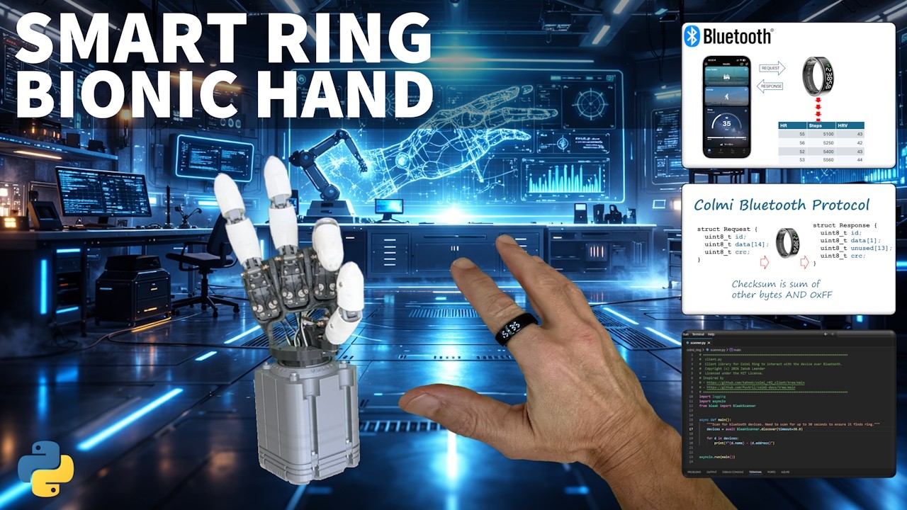 Learn how to control a robot with a 50$ smart ring – Code and explanation