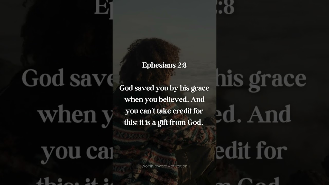 God saved you by his grace when you believed.  #godisgood #quotes #love #motivationalquotes