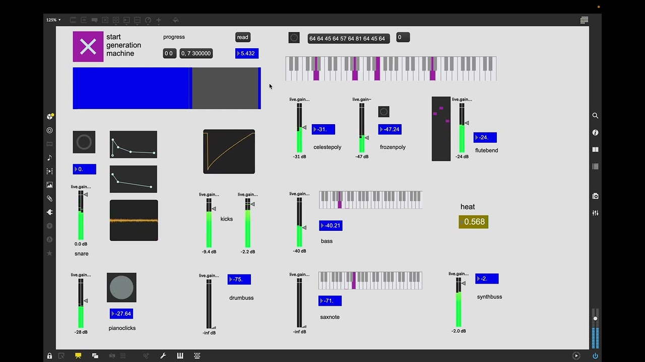 celestepoly - Max/MSP automated generative performance - short version