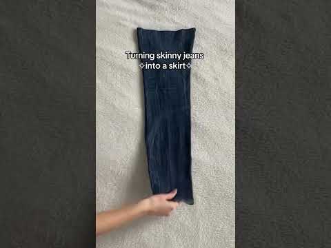 Jeans Be Gone! Transforming into a Skirt You'll Adore 😍 Crafting aesthetic skirt!