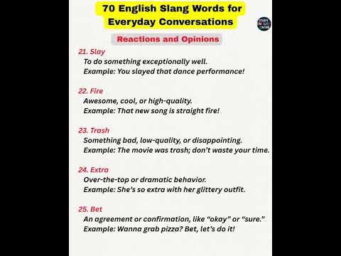 70 English Slang Words to Sound Cool & Casual! | Fun Examples #EnglishSlang #LearnEnglish