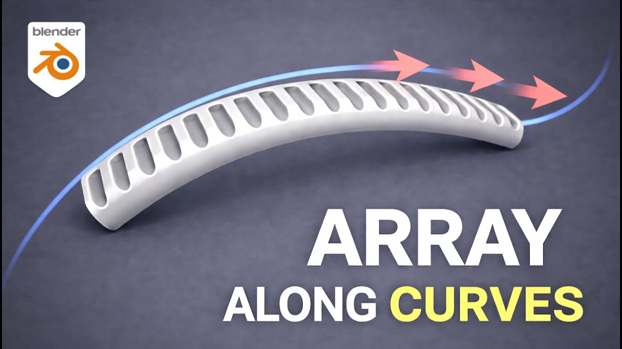Array along CURVES in Blender (Hard Surface Modeling Tutorial)
