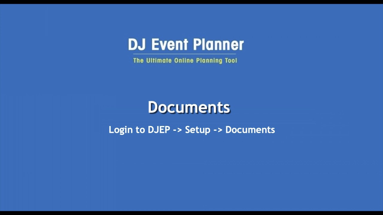 DJ Event Planner Document Templates