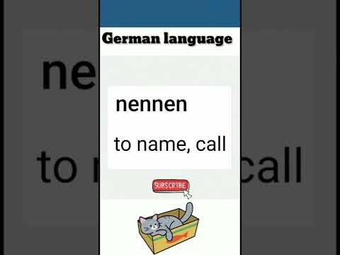 nennen ( to name) german verbs