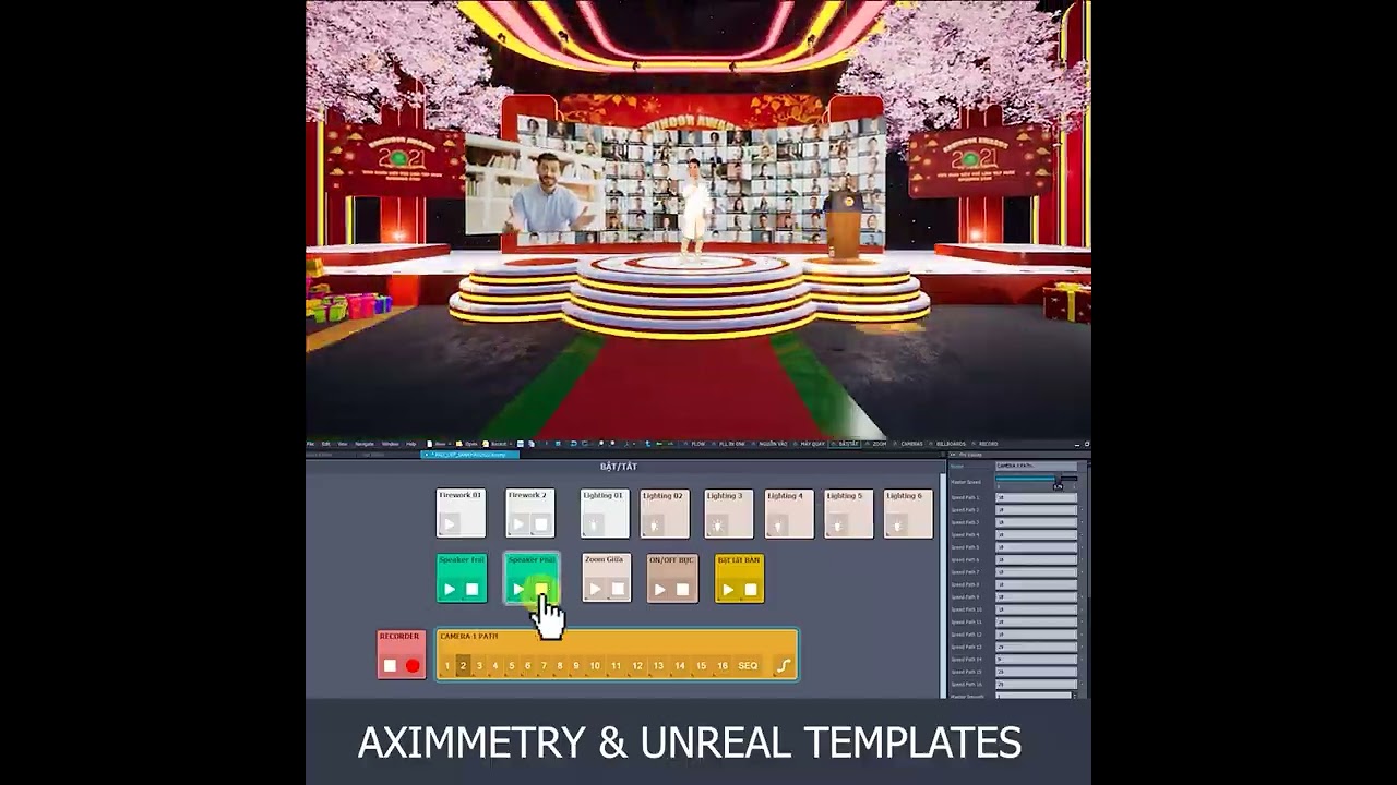 Aximmetry Virtual Studio DMX Templates Event  |  3dvirtualstudioset.com