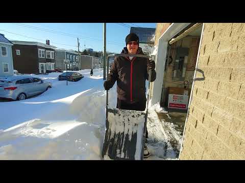 Morning after the Nor'Easter Snow Storm in Saint John NB - sunshine and snow drifts