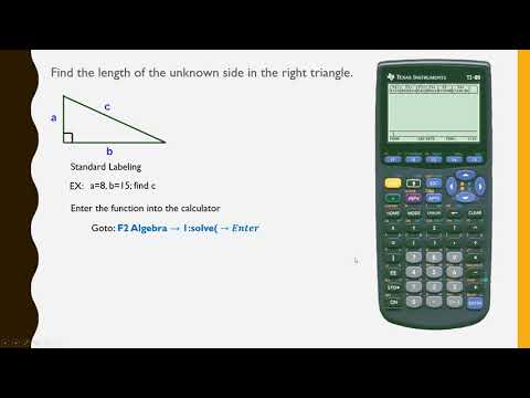 TI-89 Pythagorean Theorem