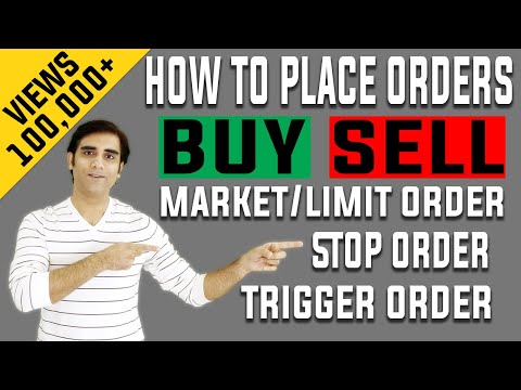 How To Place Buy Sell Orders Market, Limit, Stop or Trigger Orders (Entry, Stop Loss & Target)