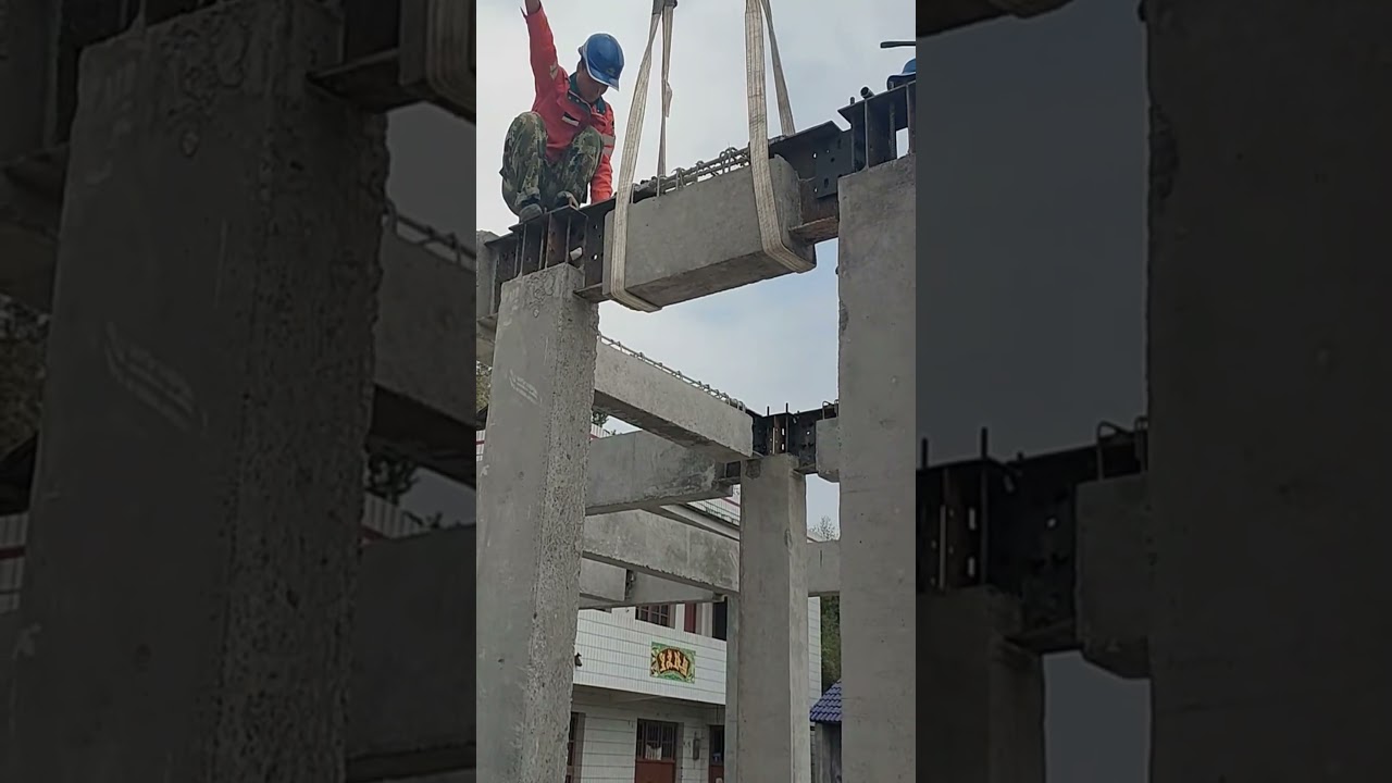 Precast beam installation #smartwork #Tool #machinery #technology #viral #short
