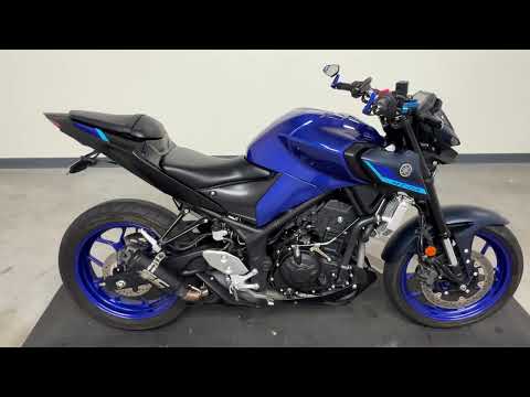 Used 2023 Yamaha MT-03 MT03PL Motorcycle for sale near Akron, OH.