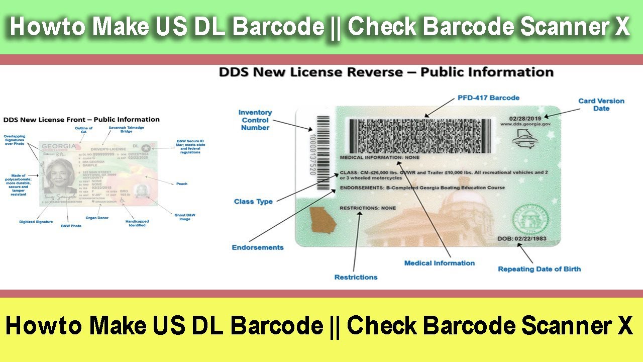 How to Make US DL Barcode || Check Barcode Scanner X