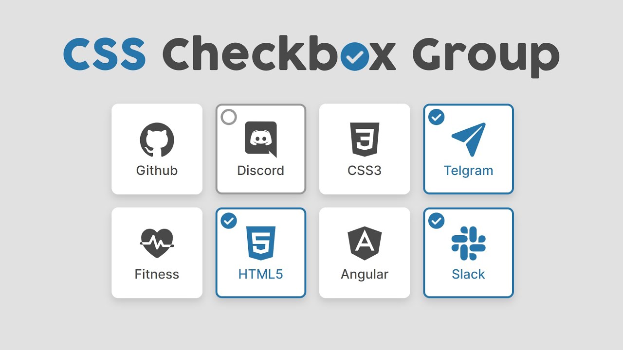 Checkbox Group Tiles - How to Design Tiles Checkbox Group with Only HTML and CSS