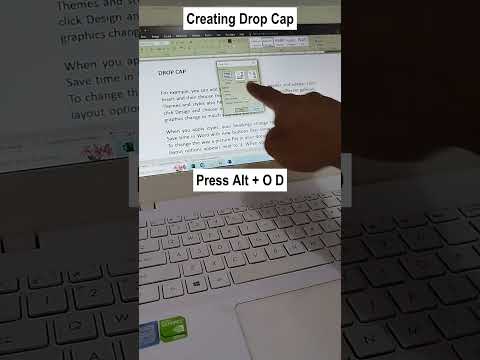 Quick Way To Create Drop Cap in Ms Word