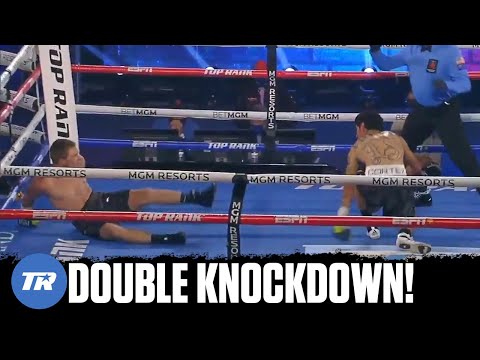Watch as incredibly rare double-knockdown happens live in background of ...