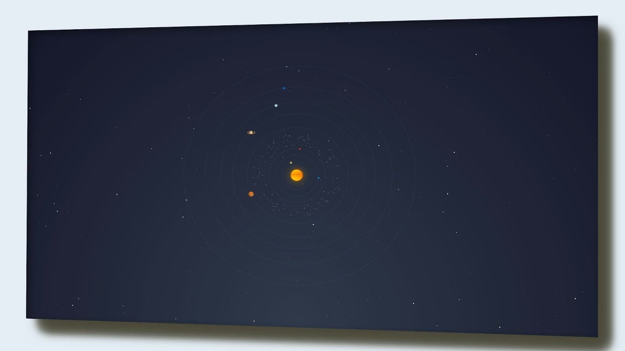 Solar system lively wallpaper for Windows desktop