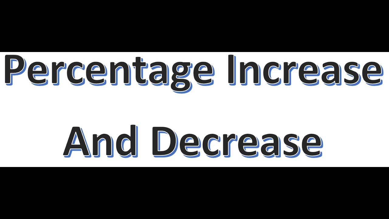 Percentage Increase and Decrease and Multiplying Factors video