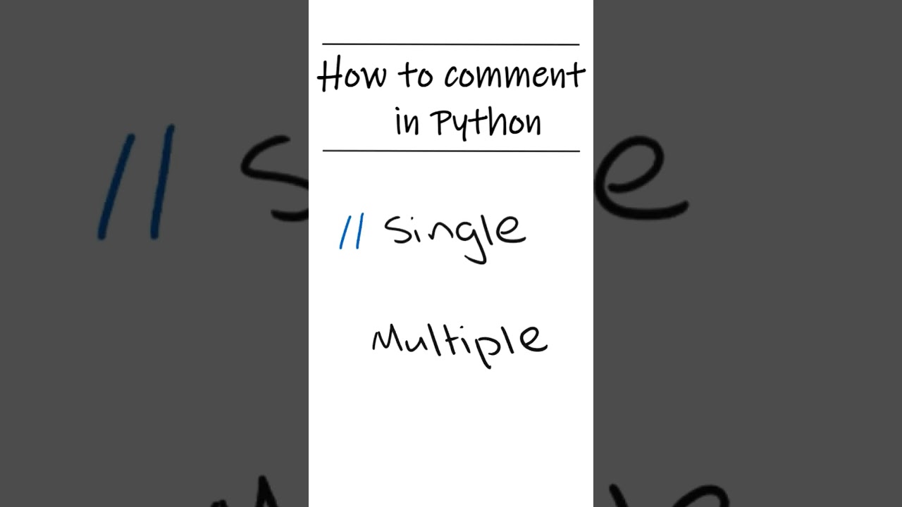 How to comment in Python #coding #programming #python #pythontutorial #comment