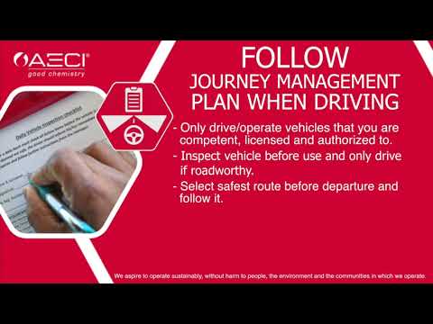 Zero Harm follow journey management plan