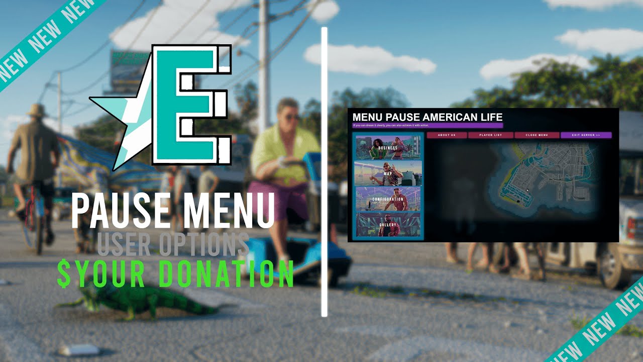 Server FiveM Script / PAUSE MENU / ESX and QBCore / FREE