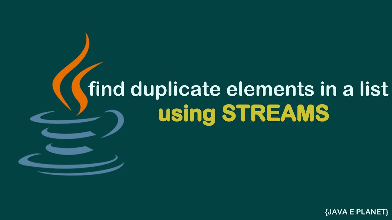 Find Duplicate Elements in Java Using Streams || #java8  || #interviewprograms
