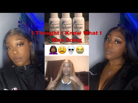 Blue Highlighted Wig | Water Color Method | FAIL