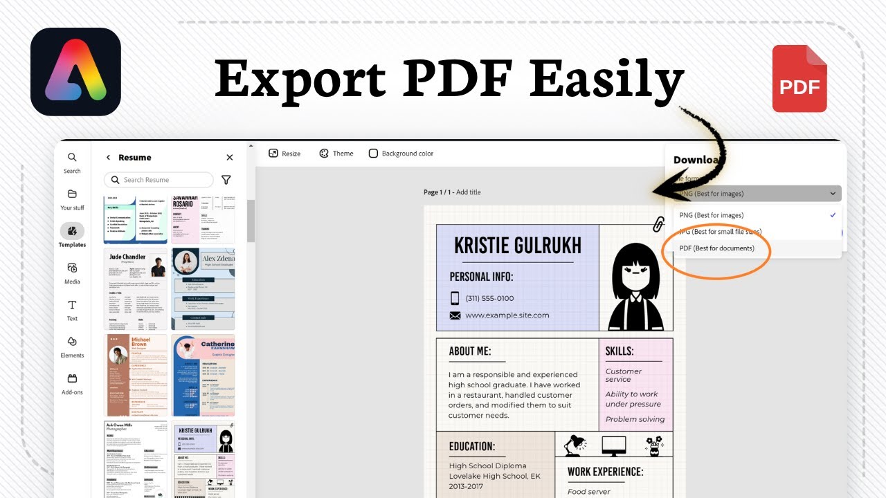How to download a PDF file in Adobe Express (File Saving)